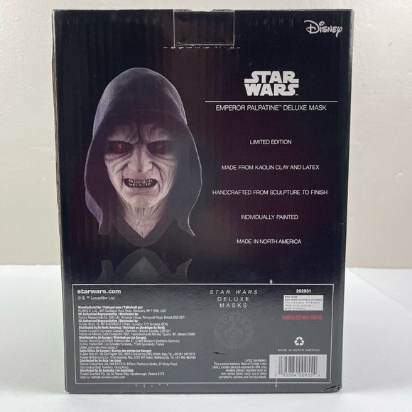 Disney | Other | New Disney Star Wars Emperor Palpatine Deluxe Mask ...